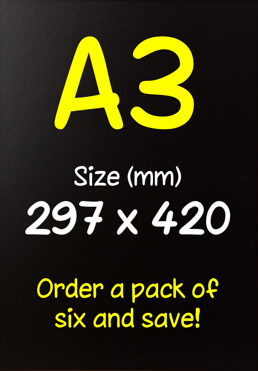 A3 Size Unframed Chalkboard