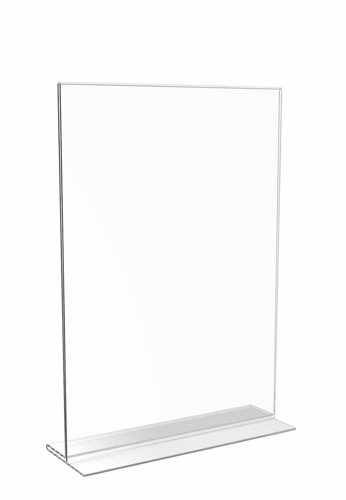 Freestanding Plastic Acrylic Menu Holder for A5 Sheets