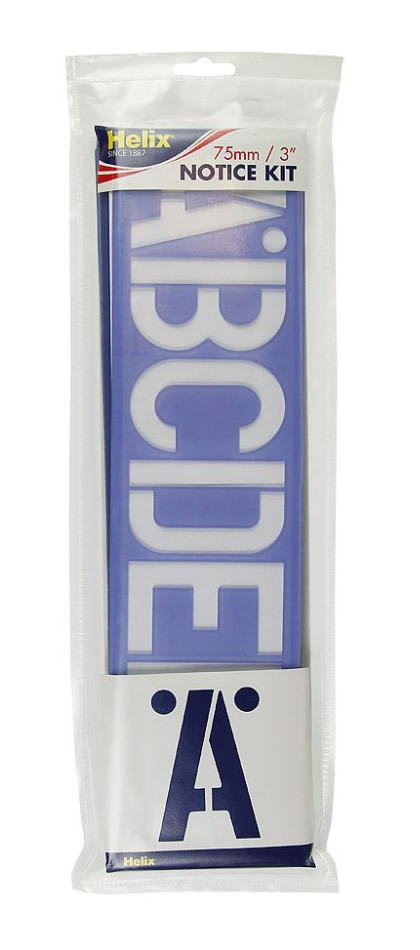 Helix 75mm 3" NOTICE Stencil Kit