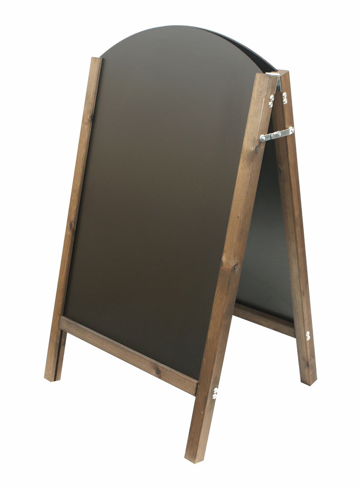 Reversible Panel A-Frame Chalkboard - Round Top