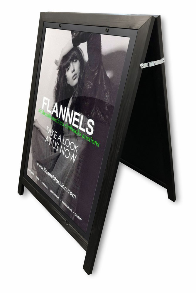 Lightning A-Frame Chalkboard & A1 Poster Holder