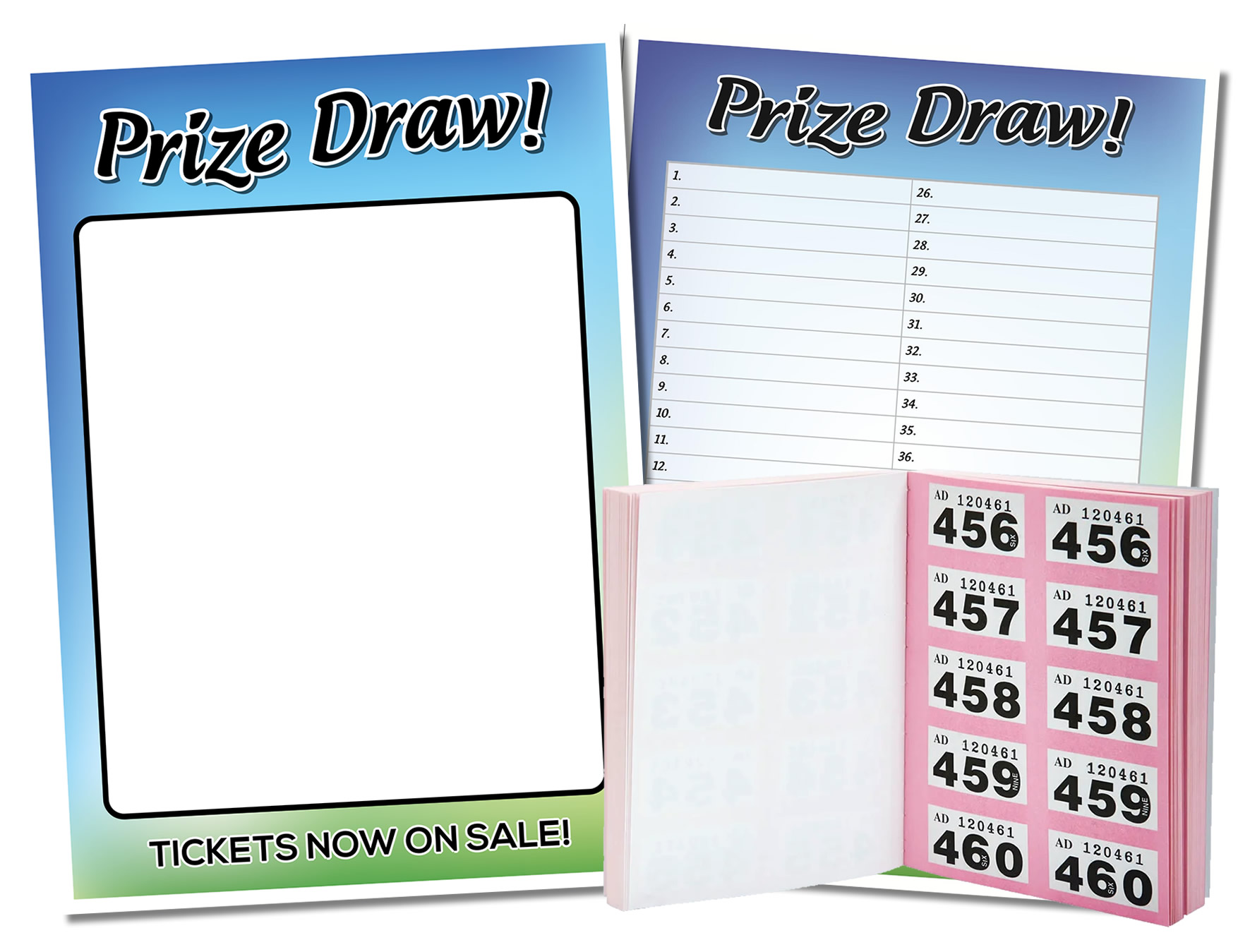 Prize Draw Sheet Pack