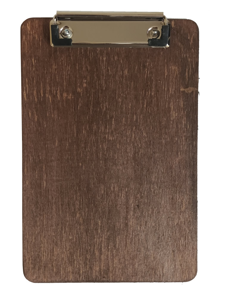 Wooden Clipboard Menu Holder for A5 Sized Menu
