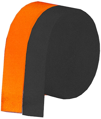 Orange and Black Crepe Roll Ribbons
